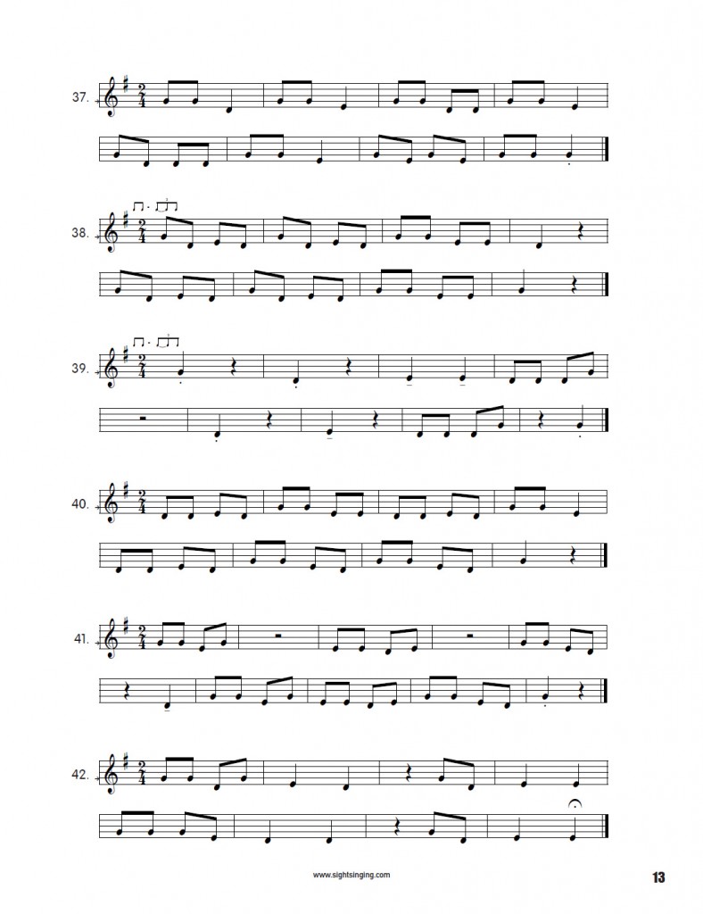 Volume 1 Preview – Sight Singing – Ear Training Melodies and Exercises