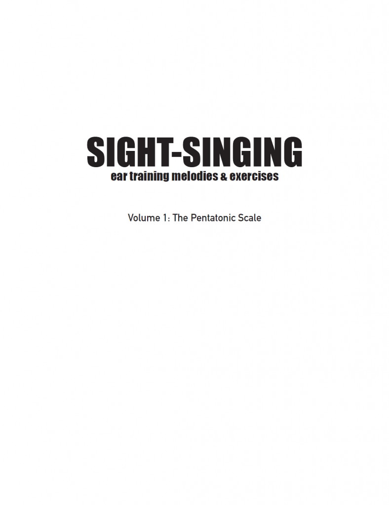 Volume 1 Preview – Sight Singing – Ear Training Melodies and Exercises